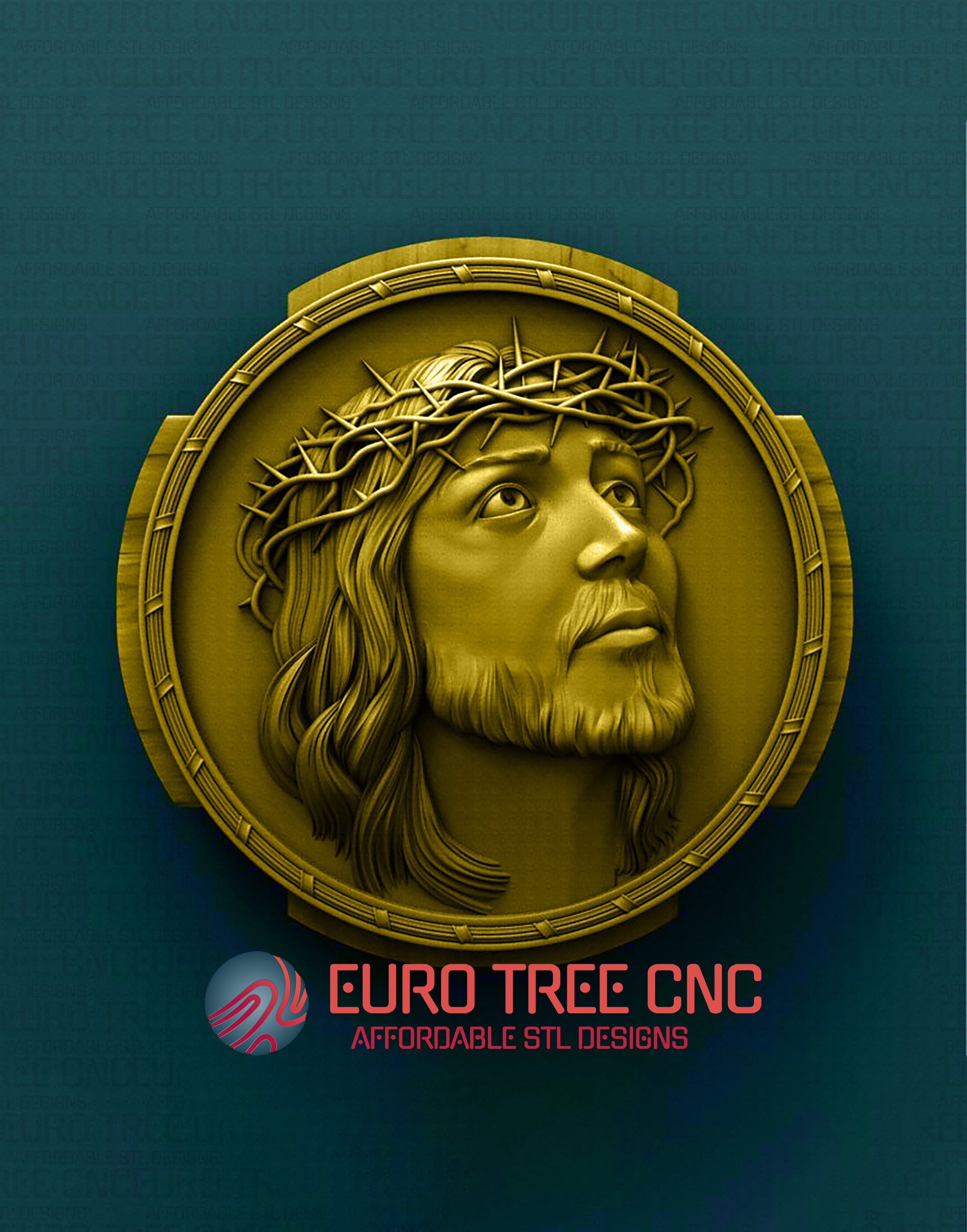 Jesus Christ Face 3D STL Model CNC Router Engraver Artcam - Etsy