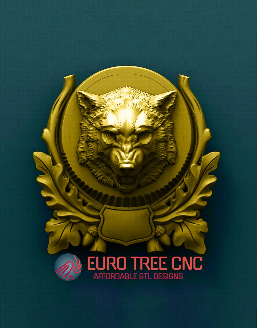 Wolf Trophy 3D STL Model, CNC Router Engraver, Artcam, Aspire, CNC ...