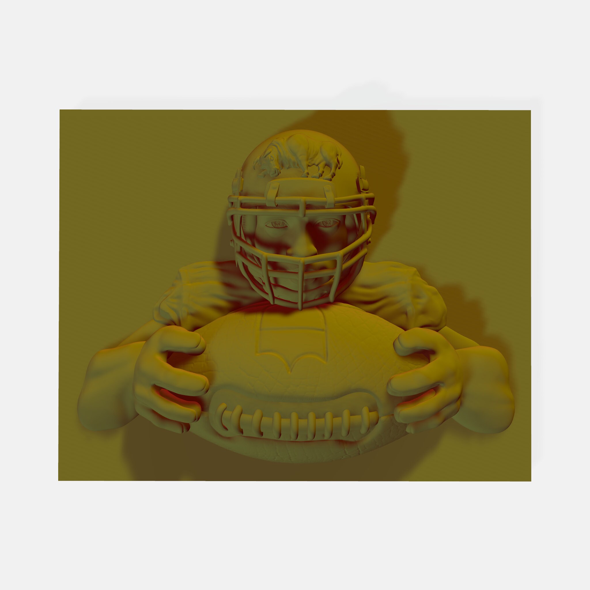 Football Rugby Player 3D STL Model, CNC Router Engraver, Artcam, Aspire ...