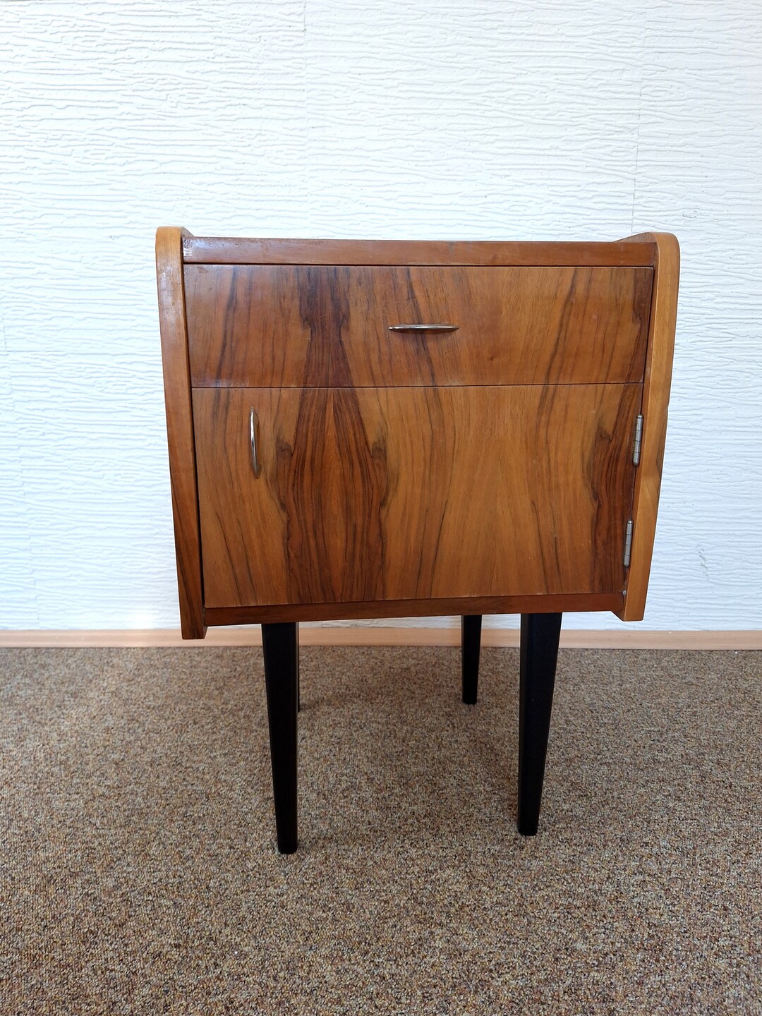 Vintage Bedside Table, Nightstand Storage, Retro Night Table, Storage ...