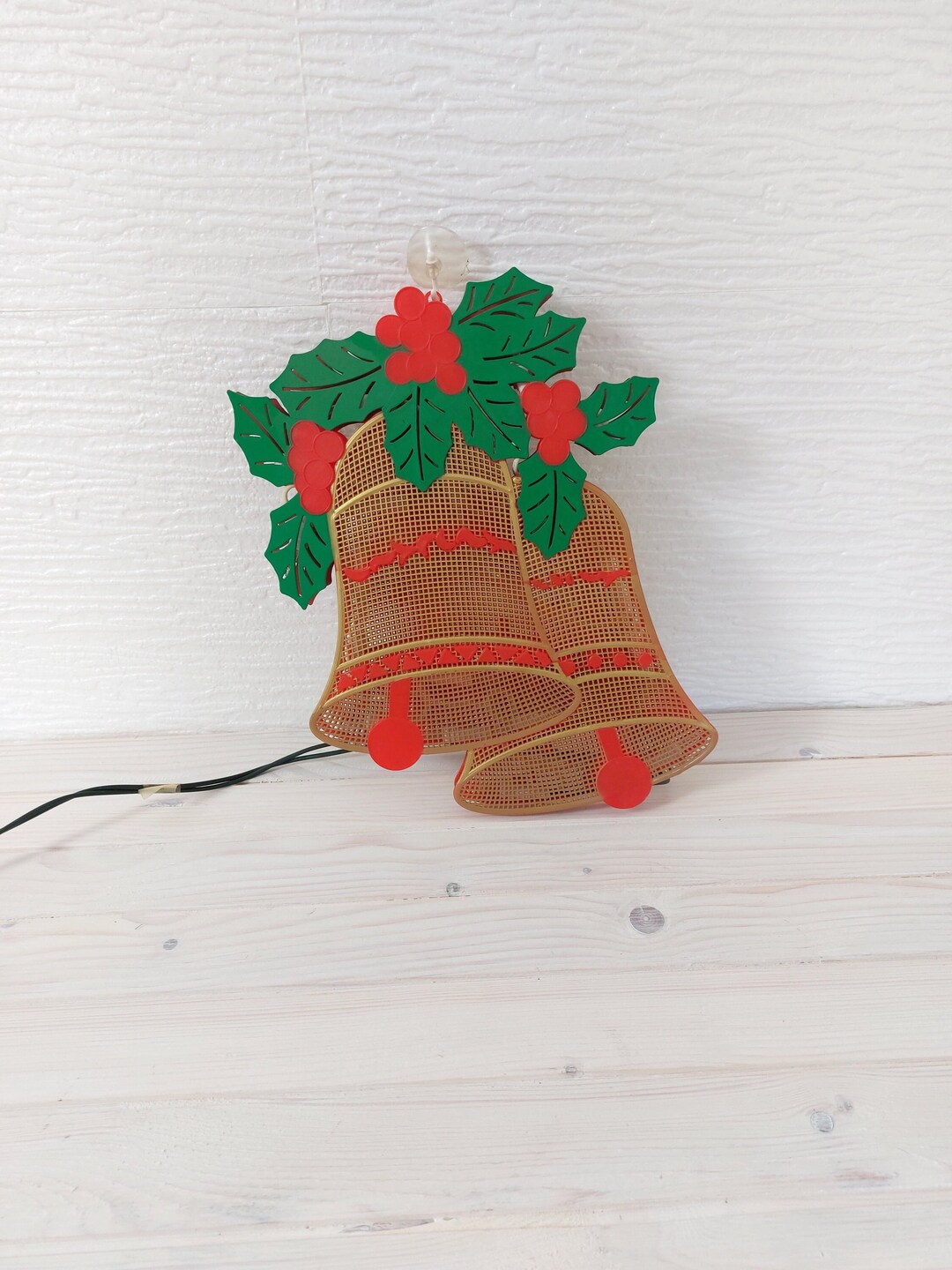 Vintage Christmas Light Bells, Window or Wall Decor Holiday Seasonal ...