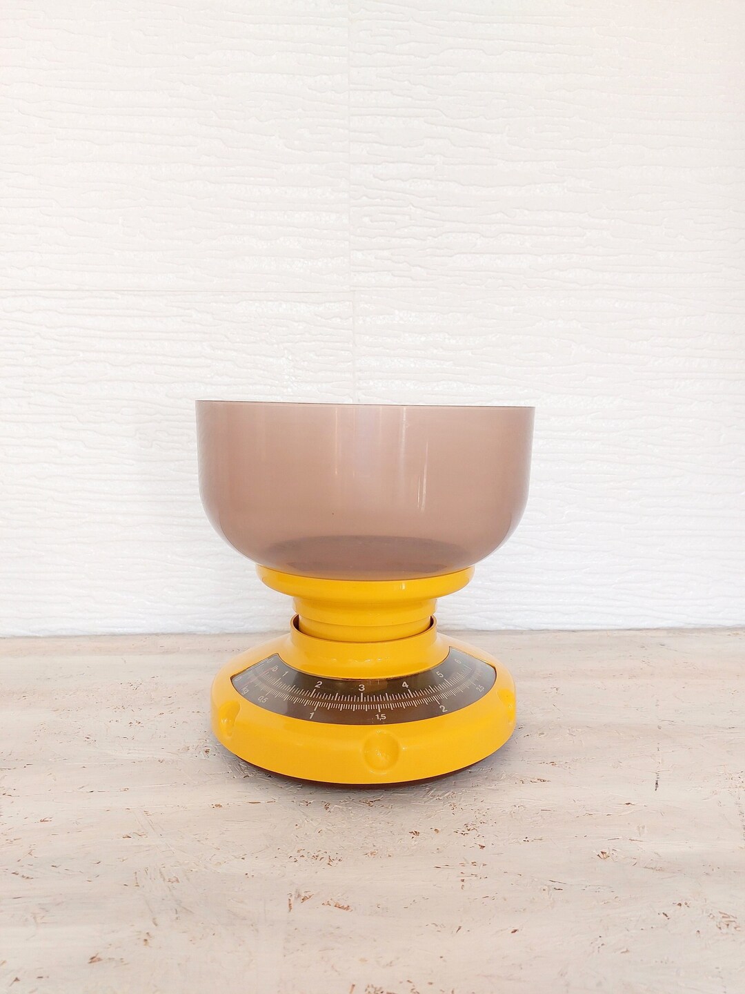 Vintage Yellow Kitchen Scale / Analog Retro Scale / Small Cooking Libra ...