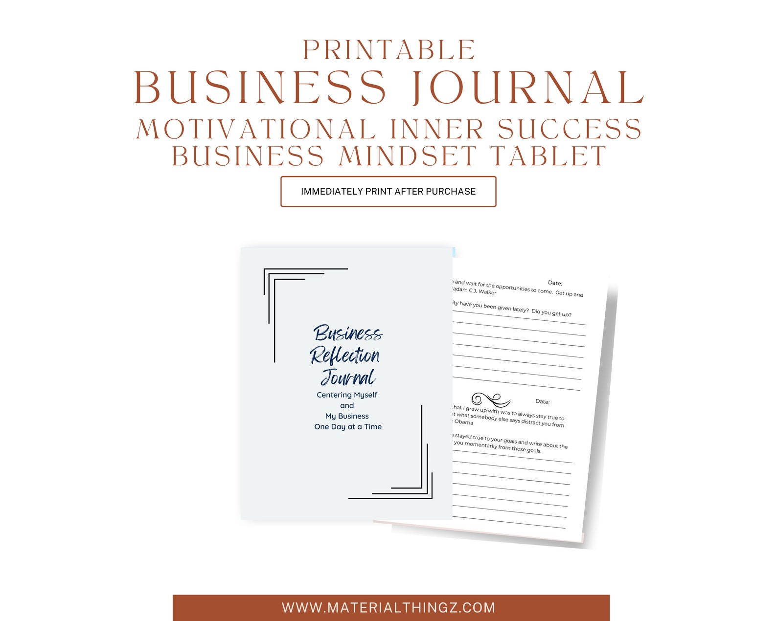 Business Printable Journal Done for You 32-day Prompts for Motivational ...