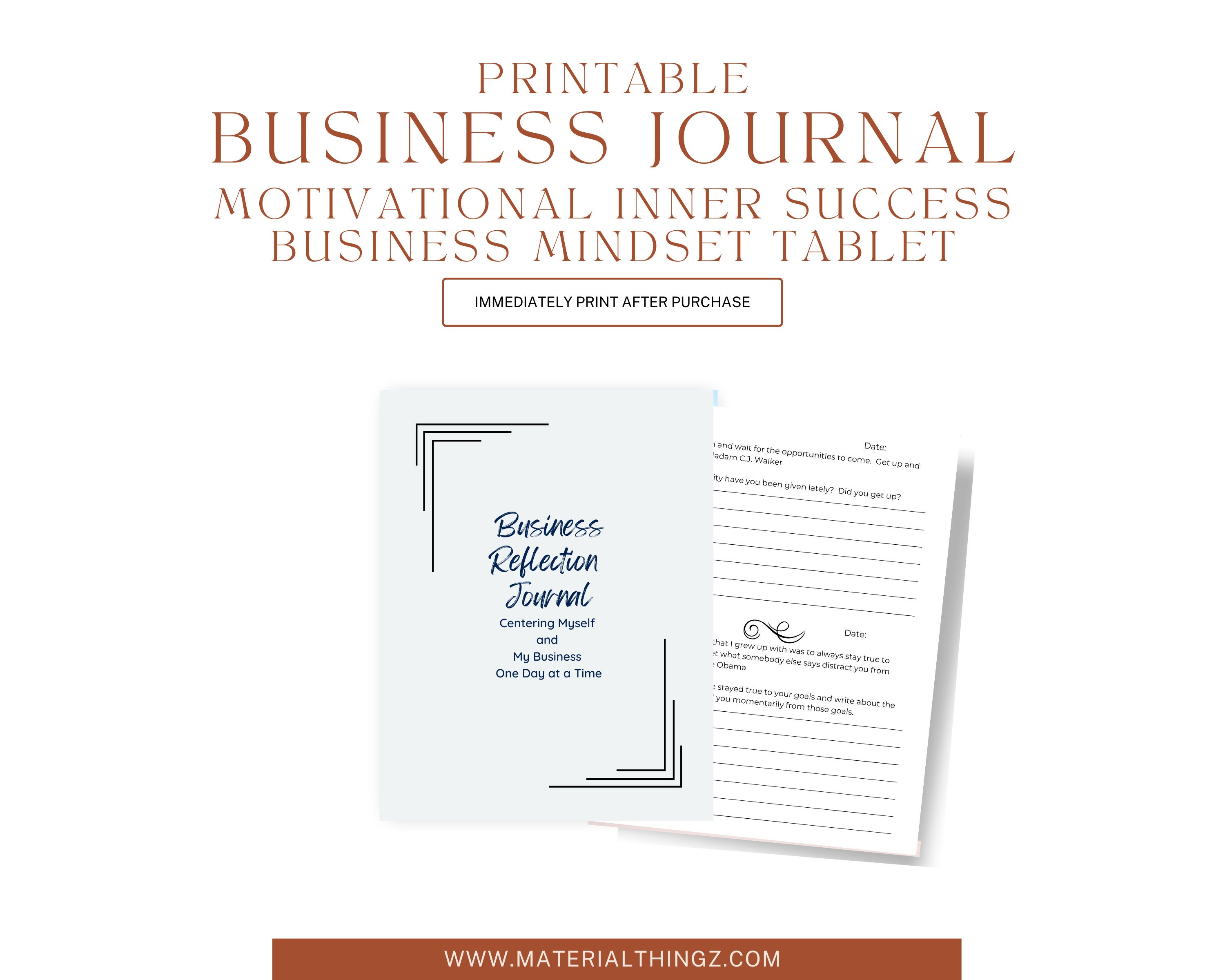 Business Printable Journal Done for You 32-day Prompts for Motivational ...