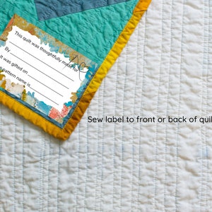 Printable Quilt Labels, Downloadable Quilt Labels, Fabric Sew on Quilt ...