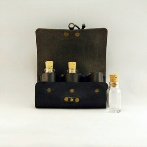 Potion Holder Leather Belt Bag, With 3 Bottles Included. Suitable for ...