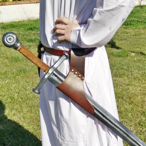 Sword Sheath in Leather, Also for Left-handed, 2 Colours Available. - Etsy