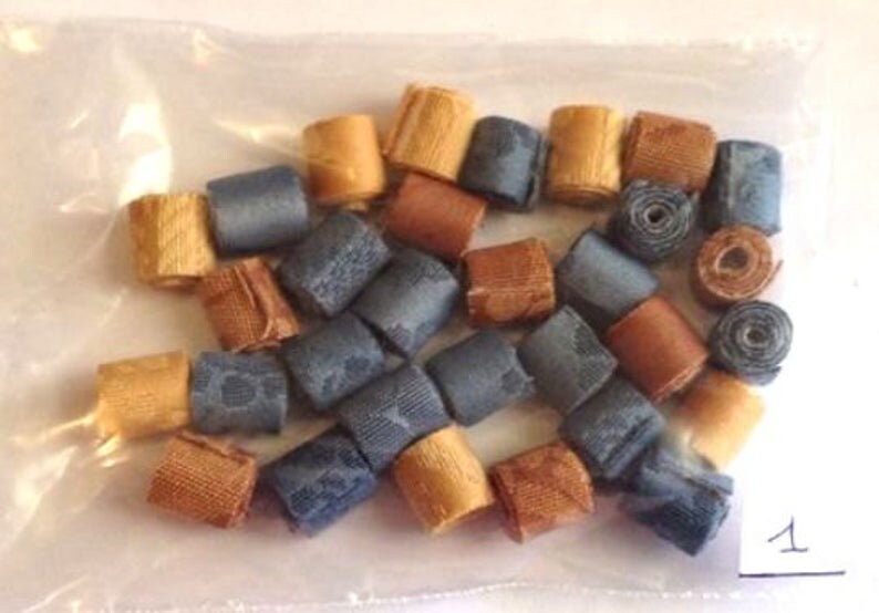 Fabric Beads Set of 31 Handmade in Italy With Italian Fiber lot Nr 1 - Etsy