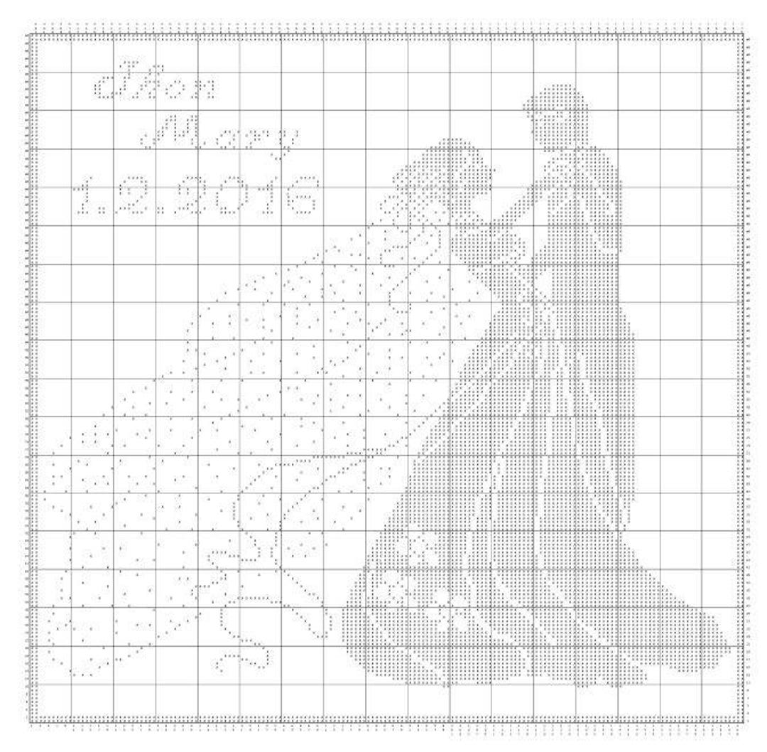 Pattern Crochet in Excel Wedding Couple With Names and Day. - Etsy