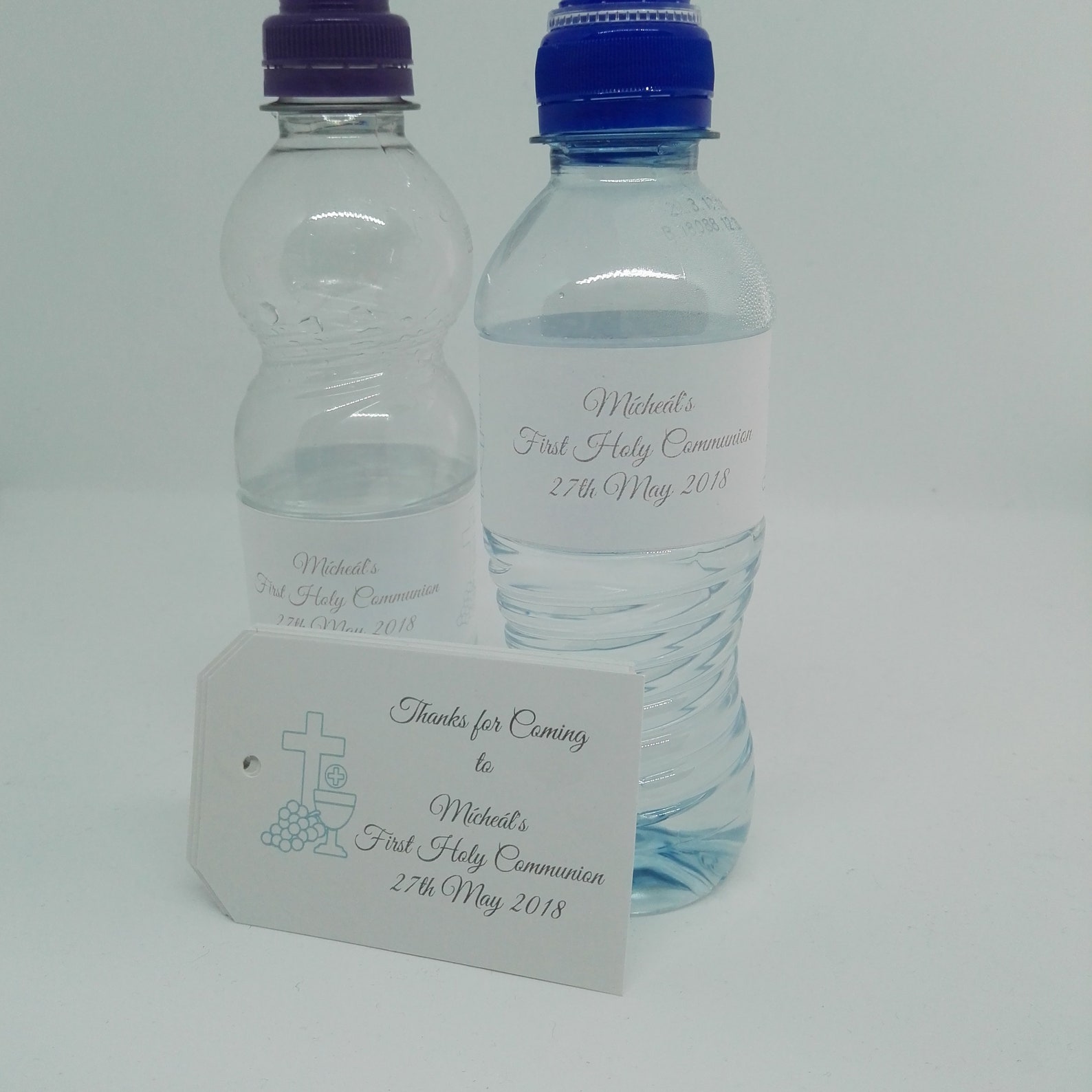 Holy Communion Pink Water Bottle Labels Gift Tags | Etsy