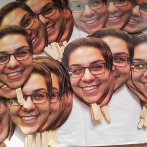 Photo Face Mask - Cut Out Face Props- Masks - Custom Made Personalized ...