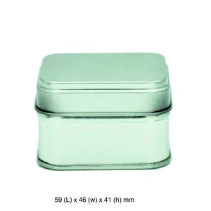 Tall Silver Rectangle Tins (5's) 3 Sizes Avail - Stackable Tins ...