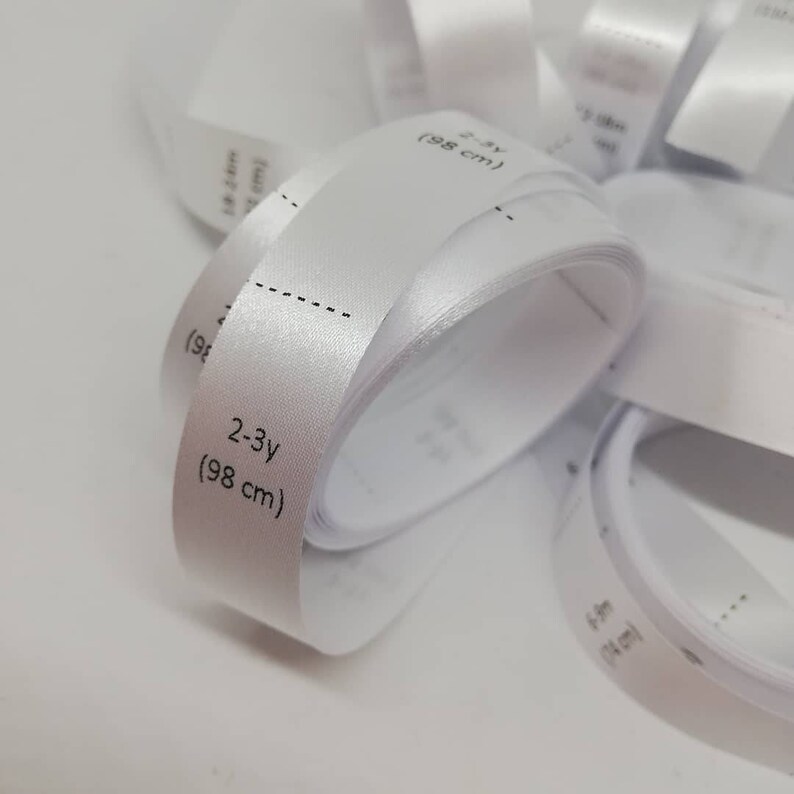 Printed Garment Age Tags Foldable Size Labels 20 | Etsy