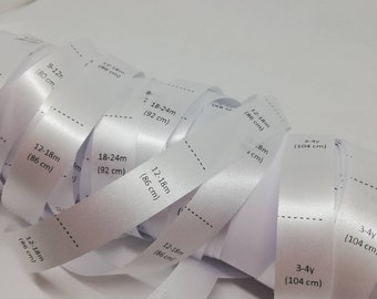 Printed Garment Age Tags Foldable Size Labels 20 | Etsy