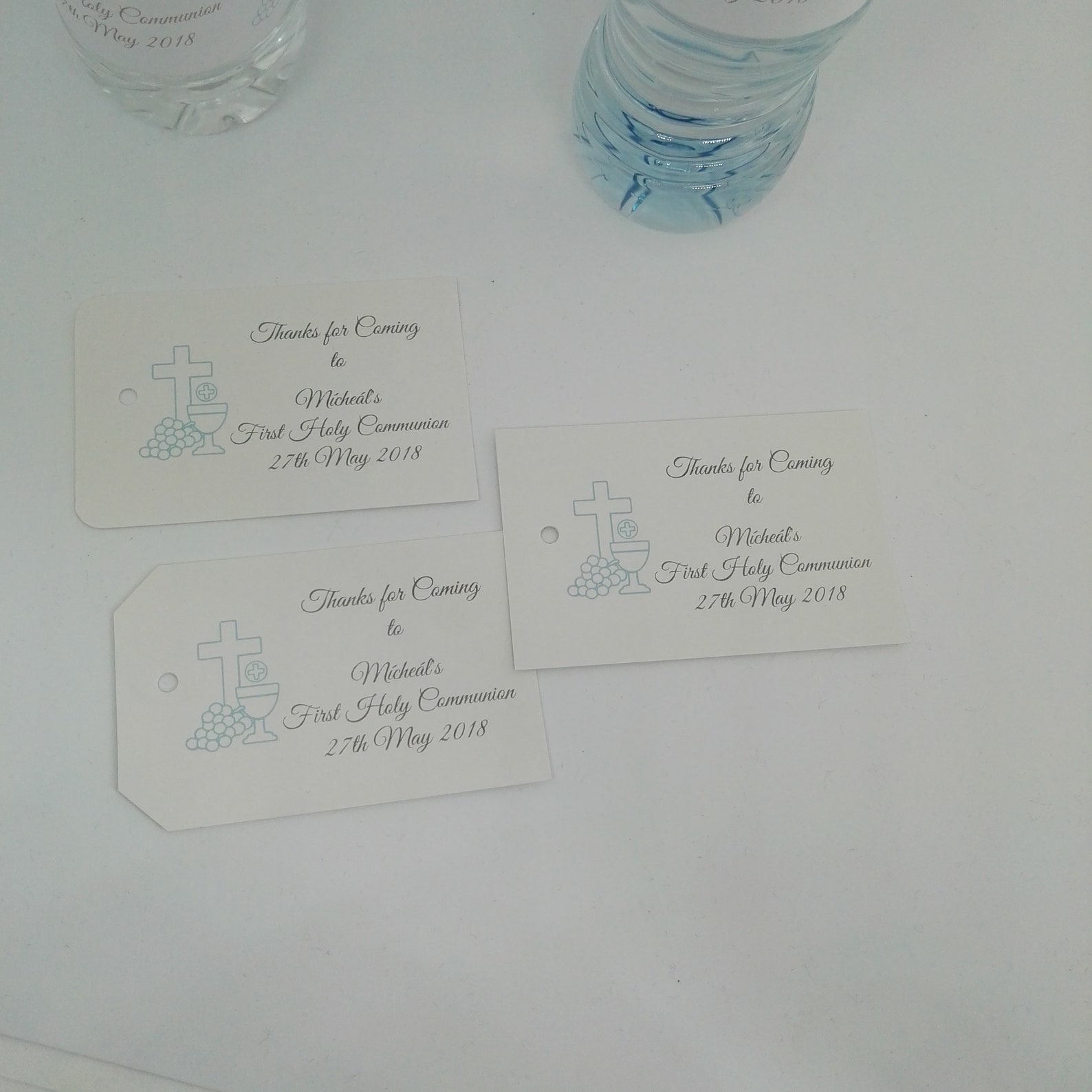 Holy Communion Pink Water Bottle Labels Gift Tags | Etsy