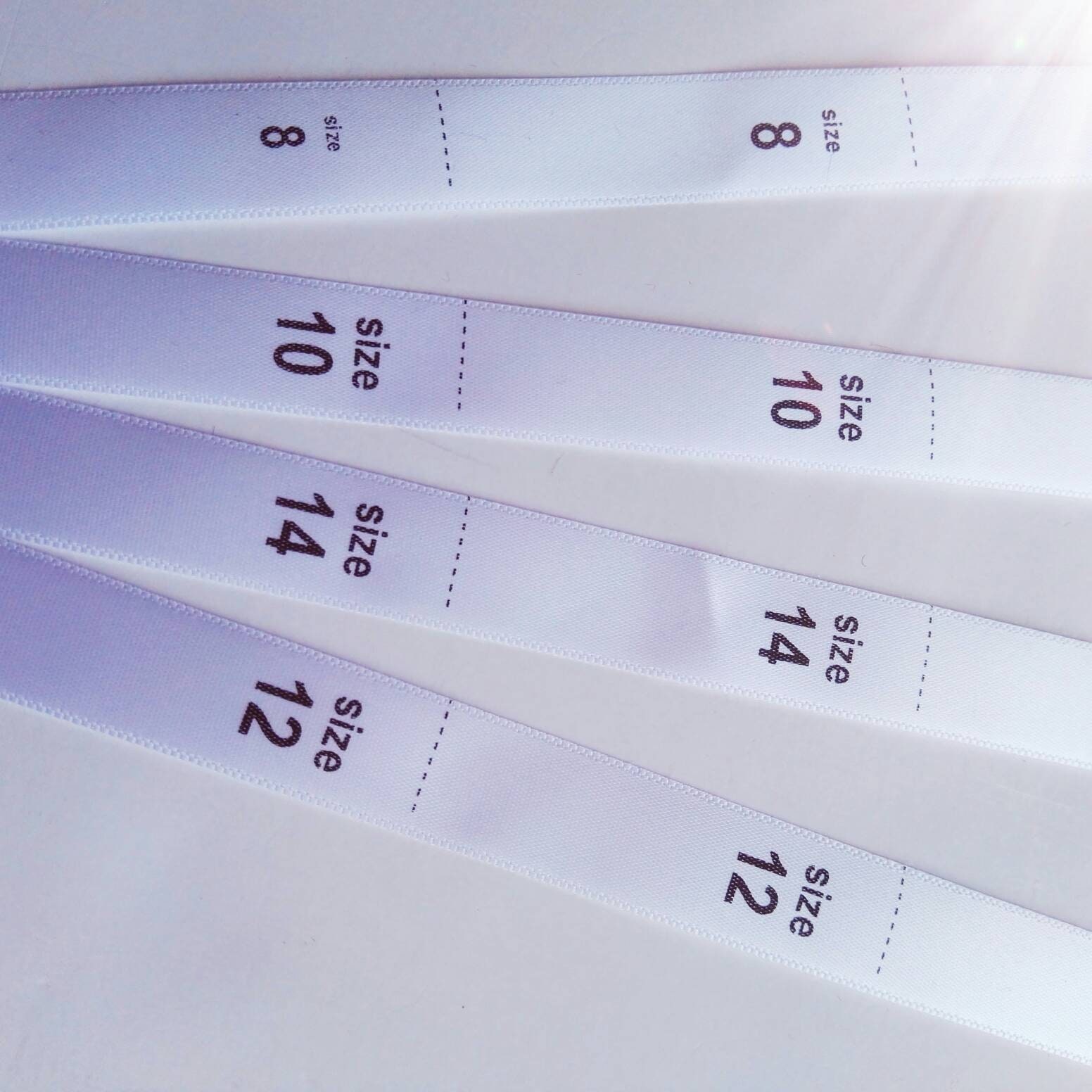 Printed Garment Age Tags Foldable Size Labels 20 | Etsy