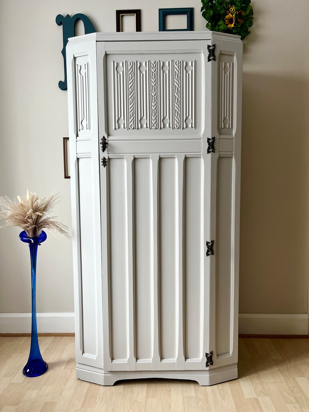 SOLD!! Vintage Solid Single Door Wardrobe, Armoire, Tall Boy ,hall ...