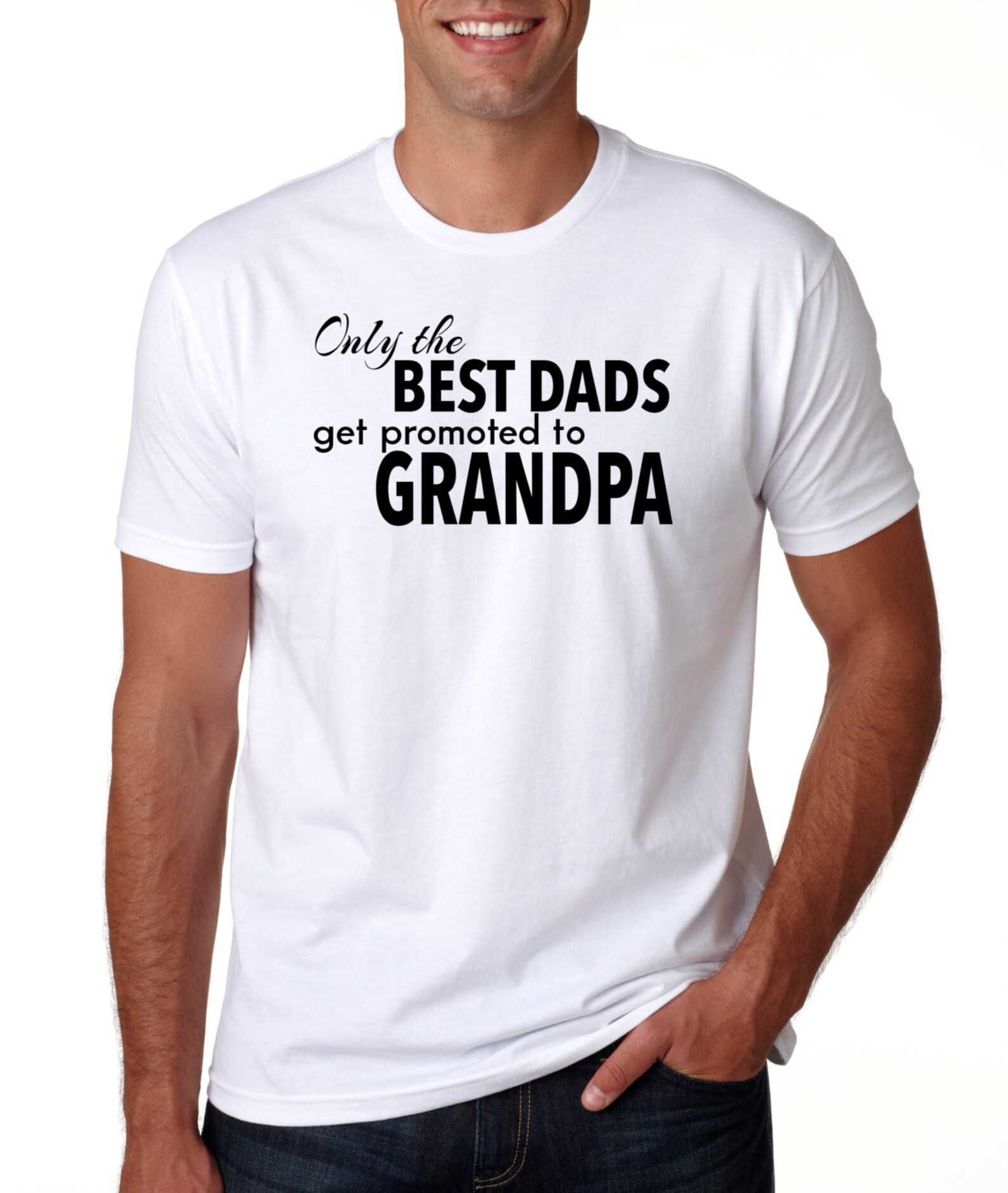Only The Best Dads Get Promoted To Grandpa Shirt Dad Shirt Etsy