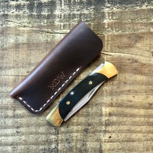 Cajun Pull Out Knife Slip Saddle Leather Sheath Victorinox Cadet ...