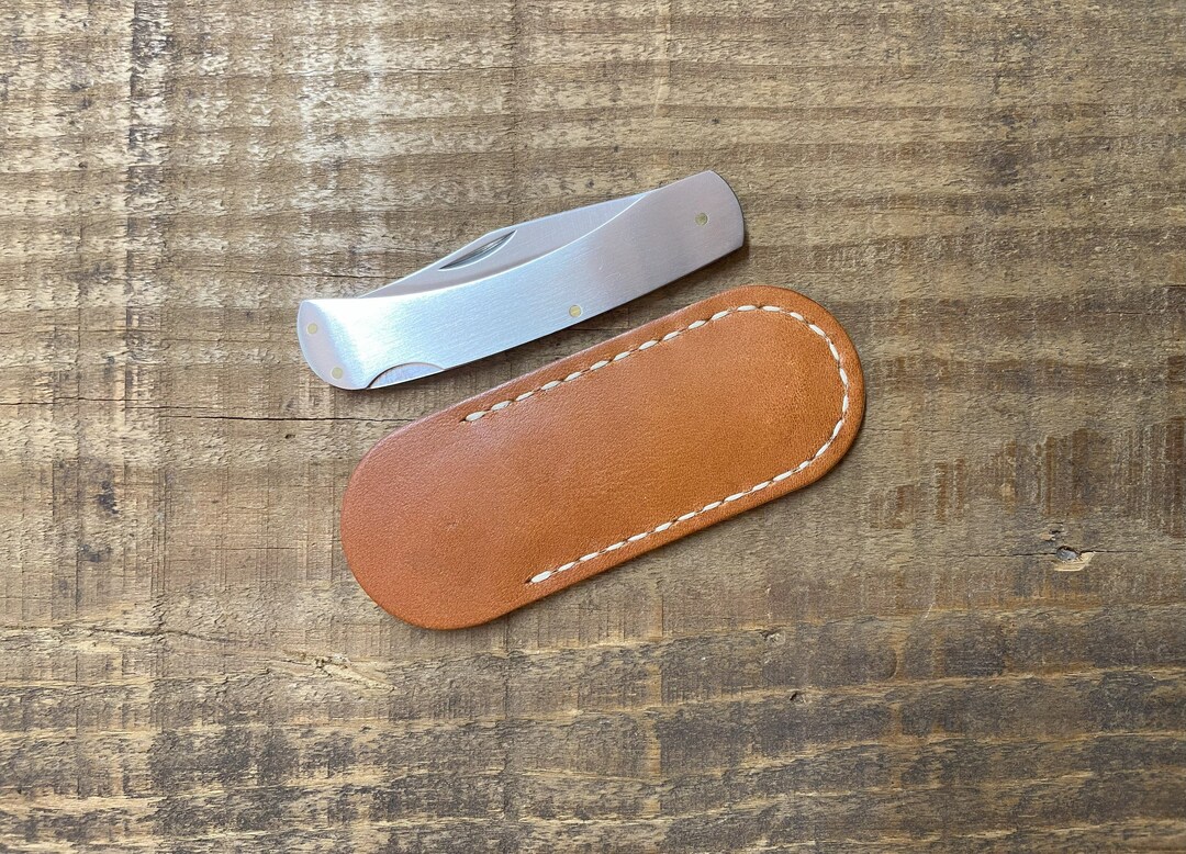 Knife & Slip Included Cajun Round off Leather Pocket Knife Slip With ...