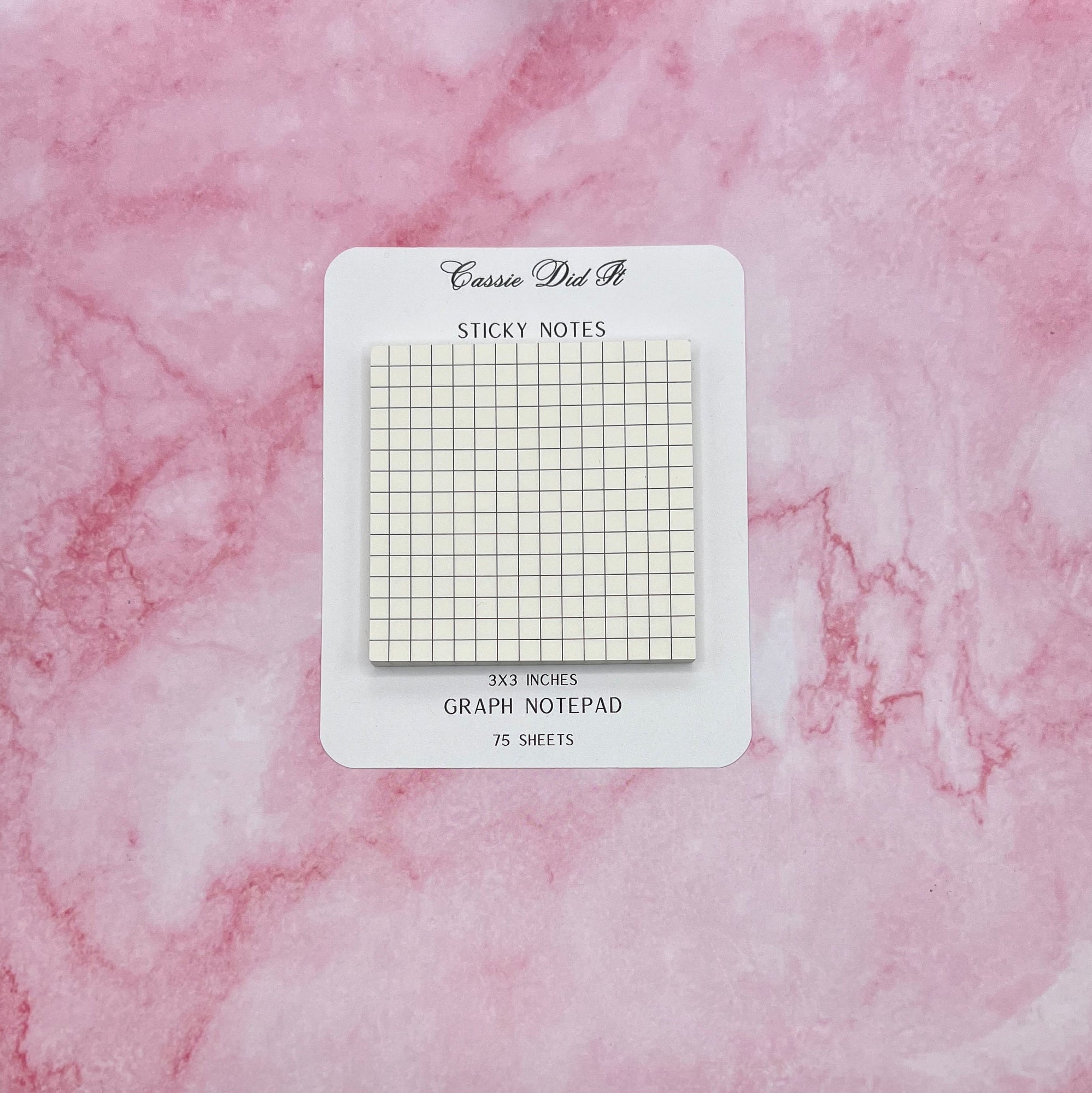 3x3 Inch Sticky Note Pad Lined and Graph - Etsy