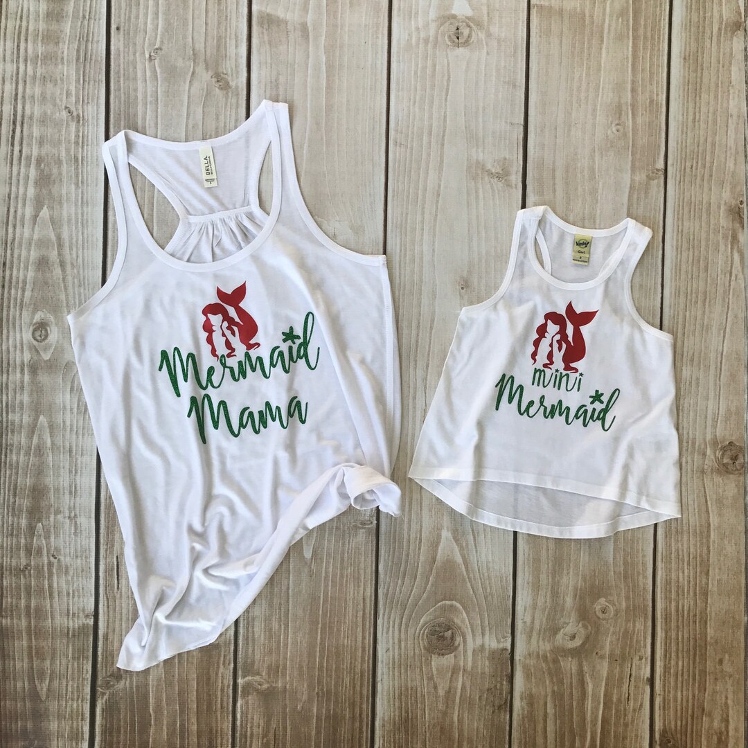 Matching Mermaid Mama Tank W/optional Mini Mermaid Flowy Tank Mommy and ...