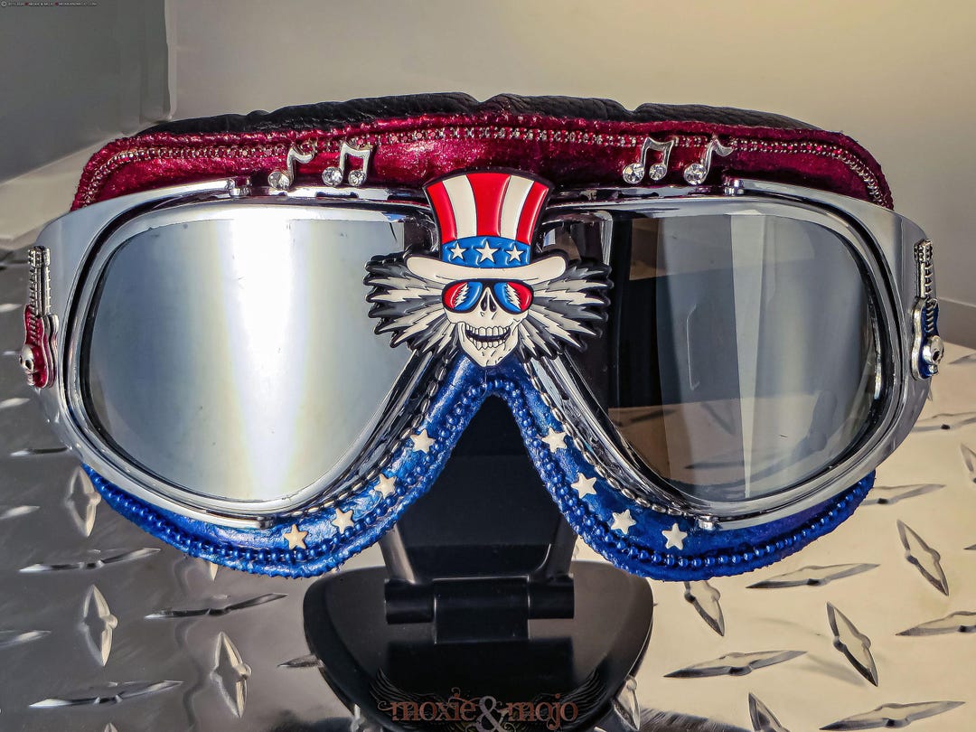 Burning Man Goggles, Music Theme Goggles, Silver Lens: uncle Sammy Anti ...