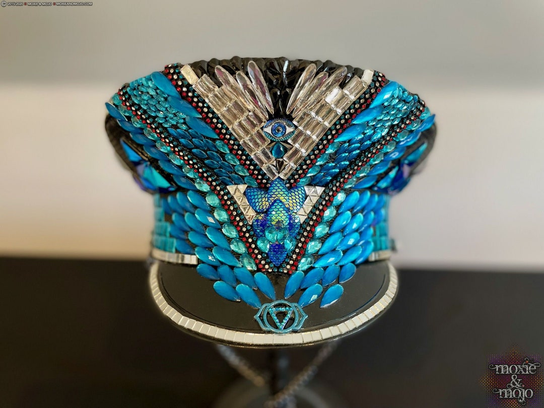 Captains Hat: Third Eye Chakra, Military Soldier Embellished Officer's ...