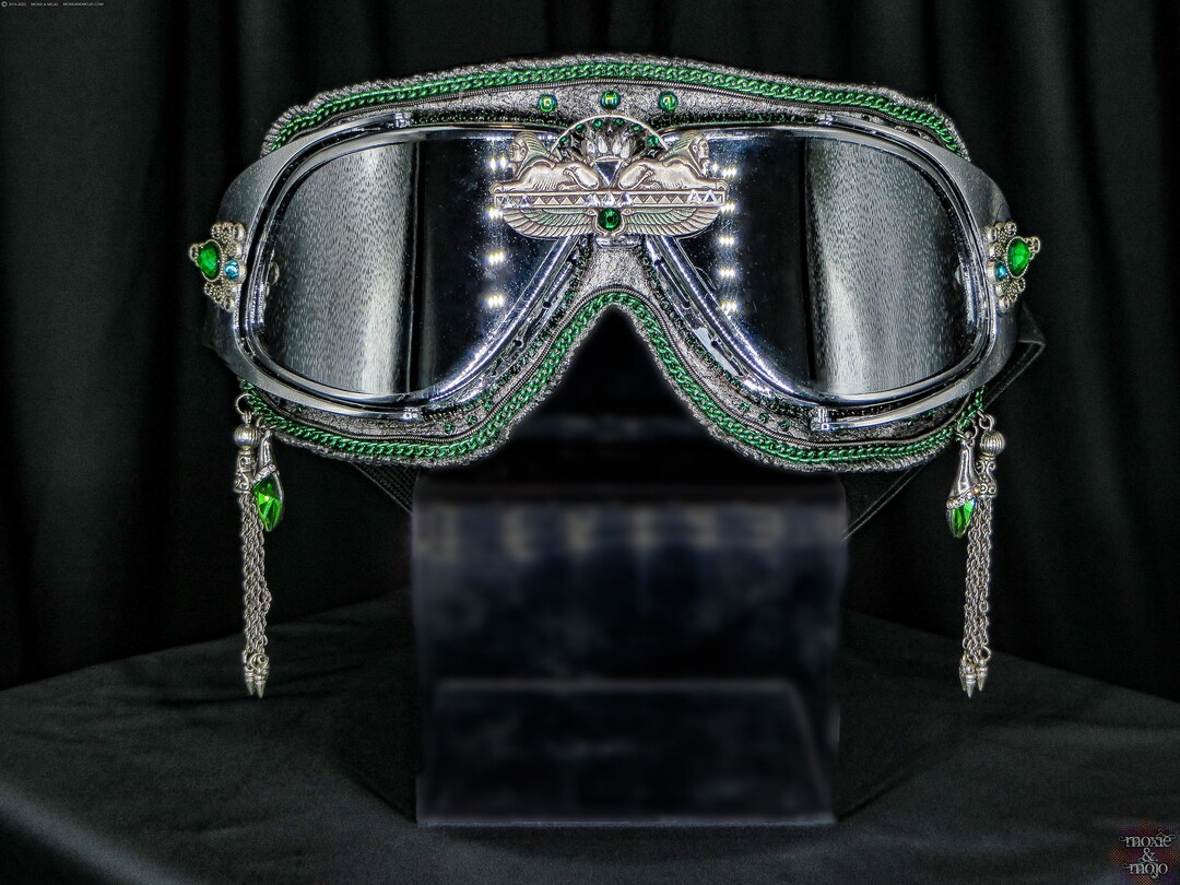 Burning Man Goggles. Ancient Egyptian Sphinx. Unique Embellished ...