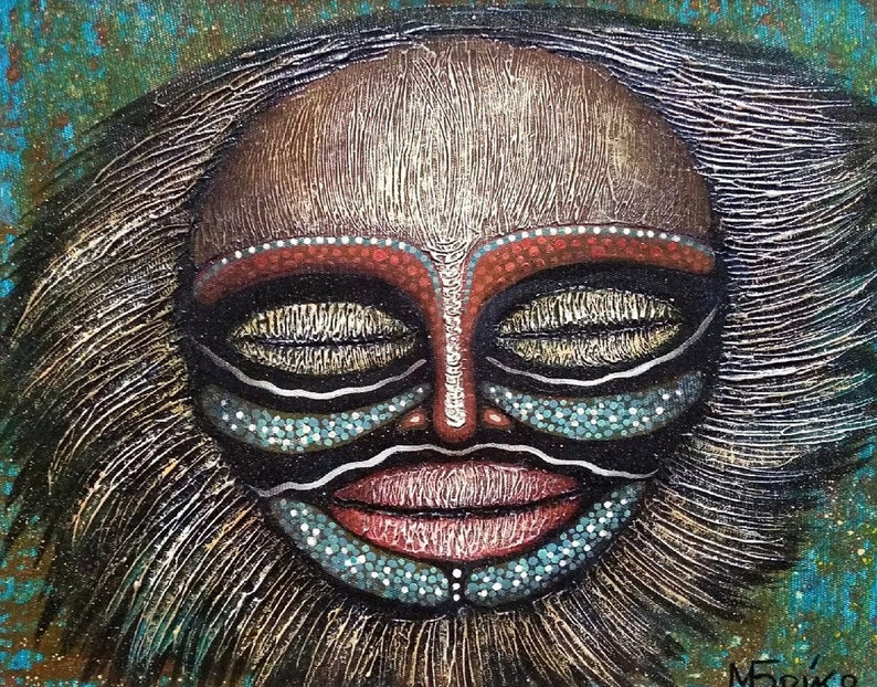 The Lump: Original Oil Painting Frame Stretched Canvas Mask - Etsy