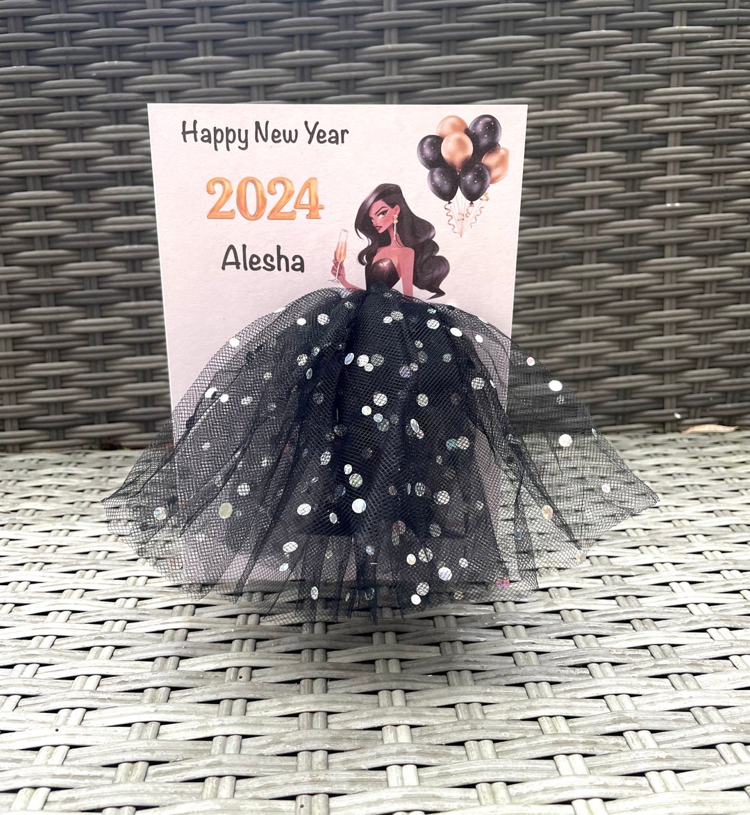 Personalized 3D Tutu Card, Handmade Glitter Tulle Dress - Etsy