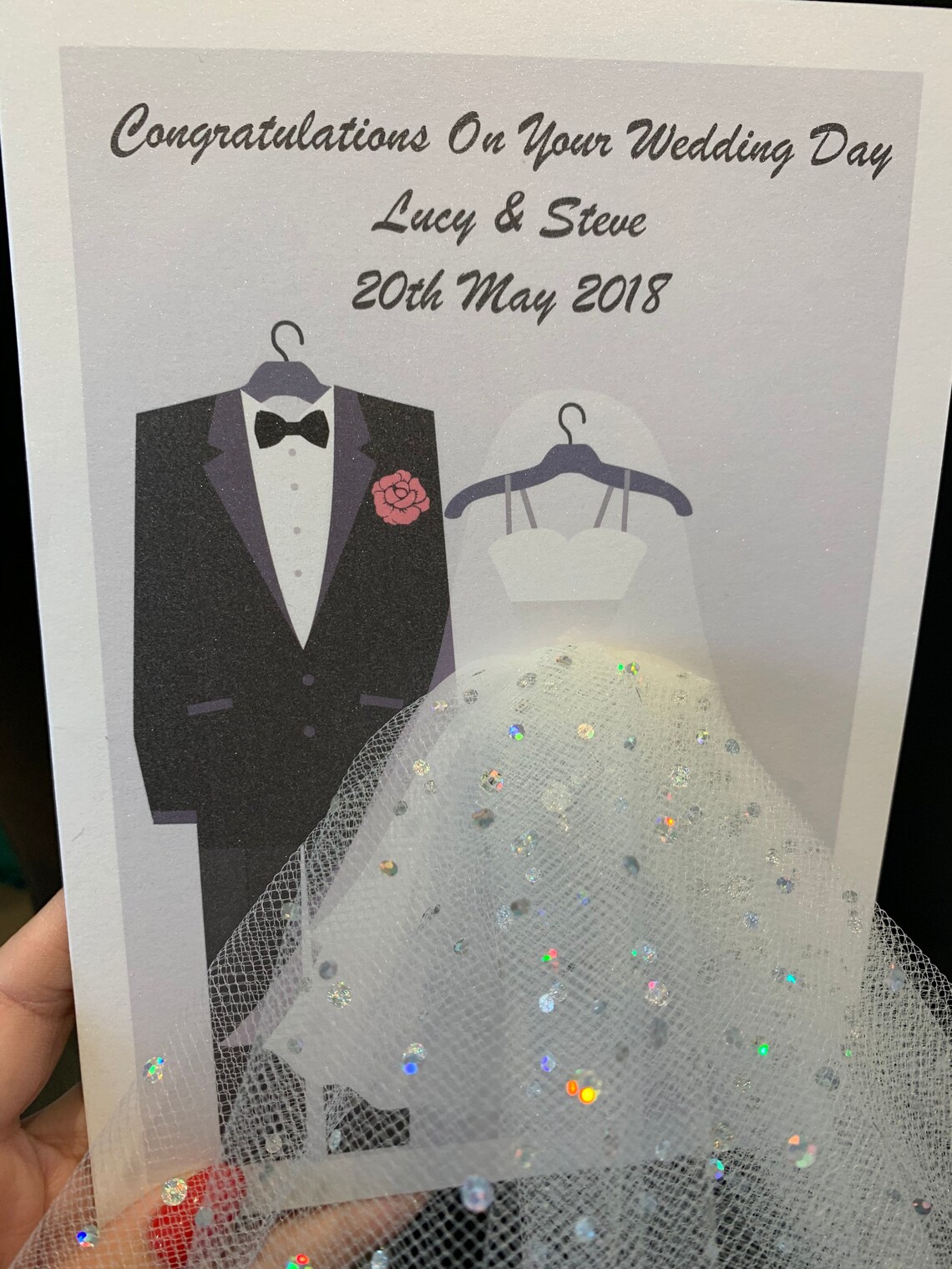 A5 Personalised Bride and Groom Wedding Congratulations Card - Etsy UK