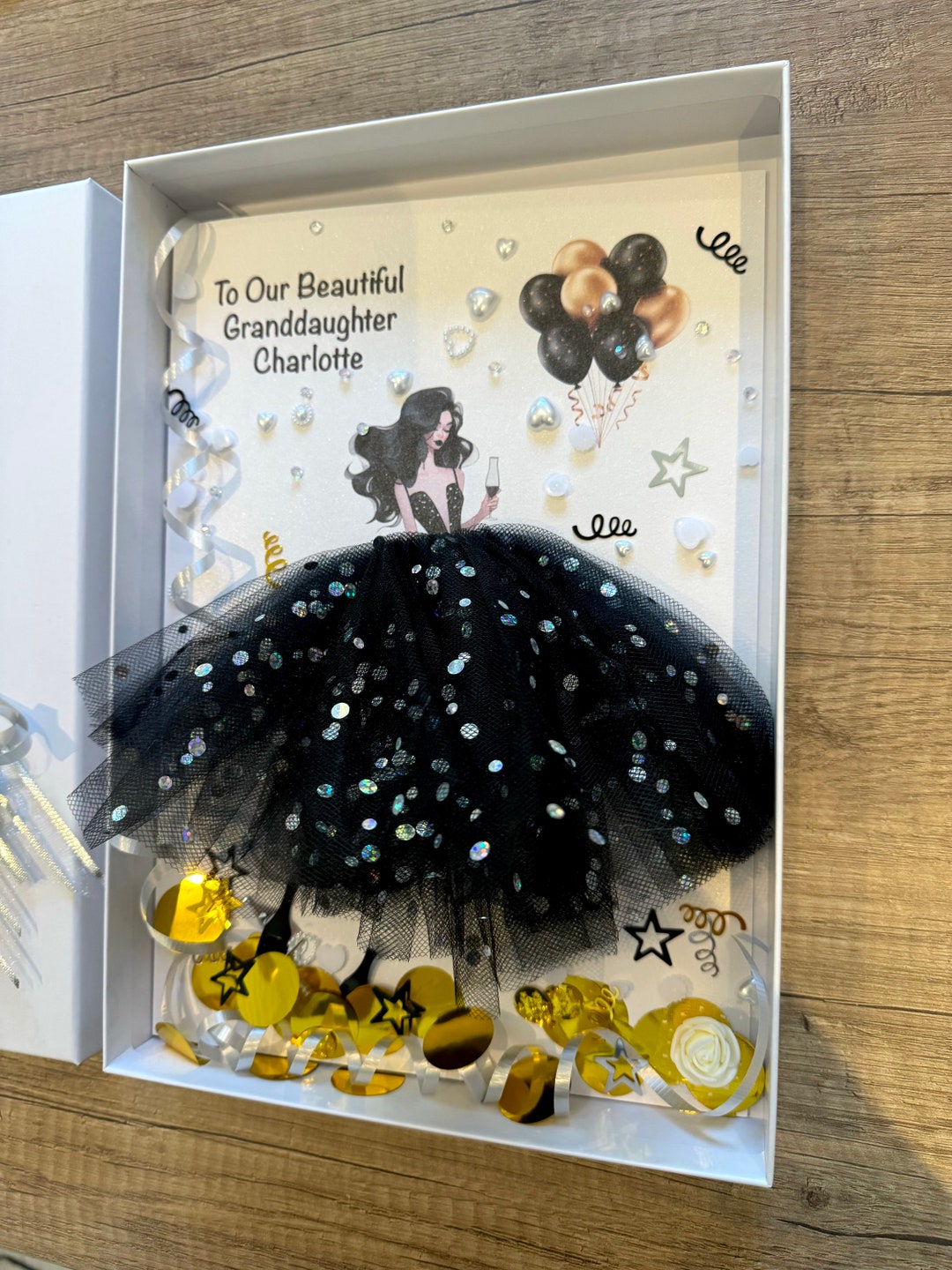 A4 Large 3d Luxury Birthday Prom Card Congratulations Card 3d Tutu ...