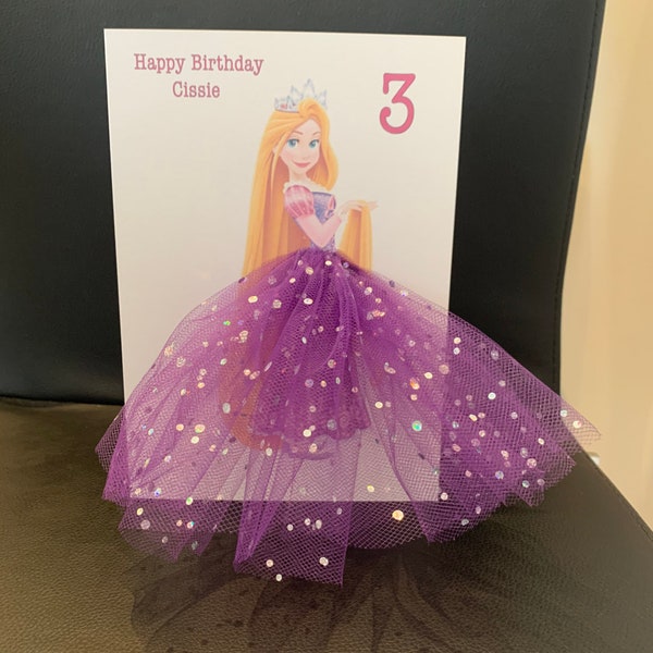 3d Rapunzel Birthday Card - Etsy