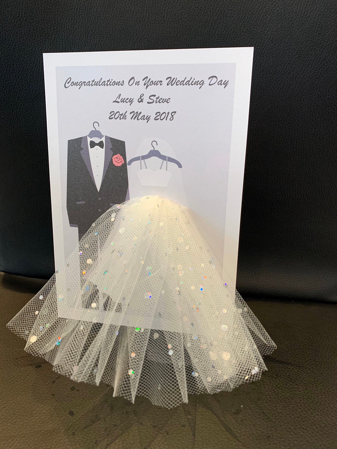 A5 Personalised Bride and Groom Wedding Congratulations Card - Etsy UK