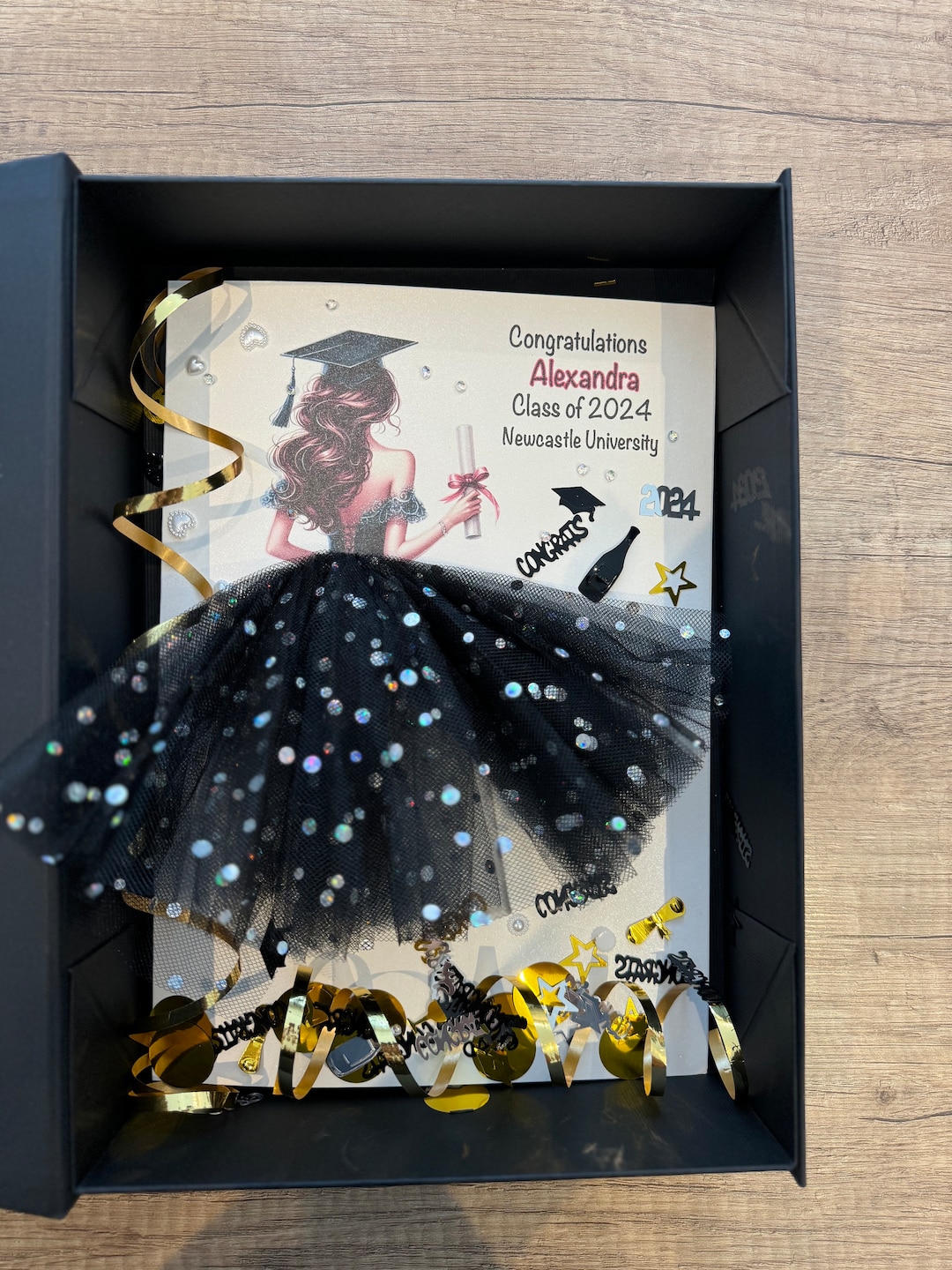 Personalized Graduation Card, Handmade Tutu Skirt, A4 in Box - Etsy
