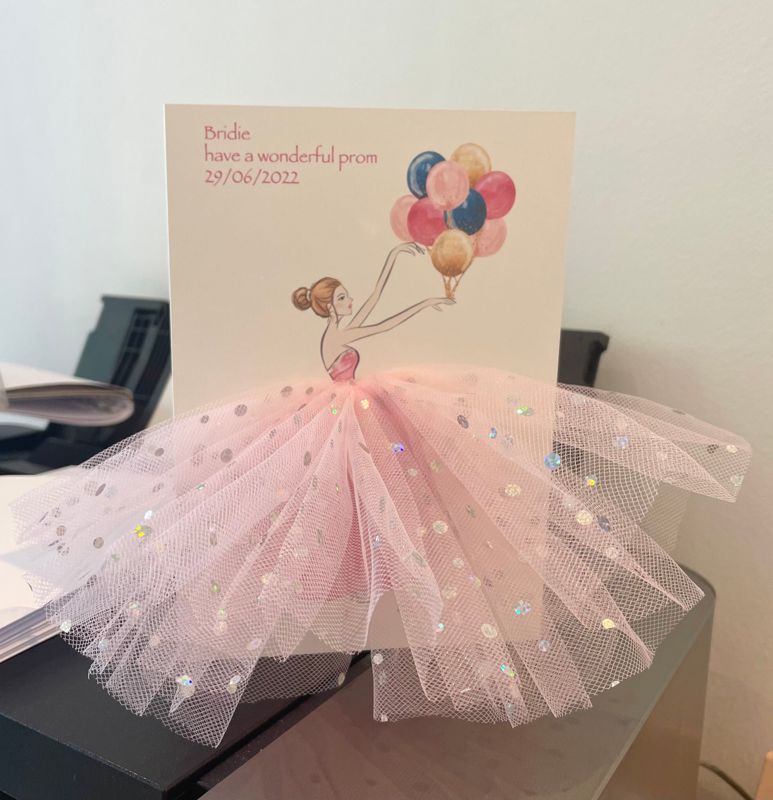 A5 Handmade Personalised 3d Girl in Dress Prom Card Any - Etsy UK