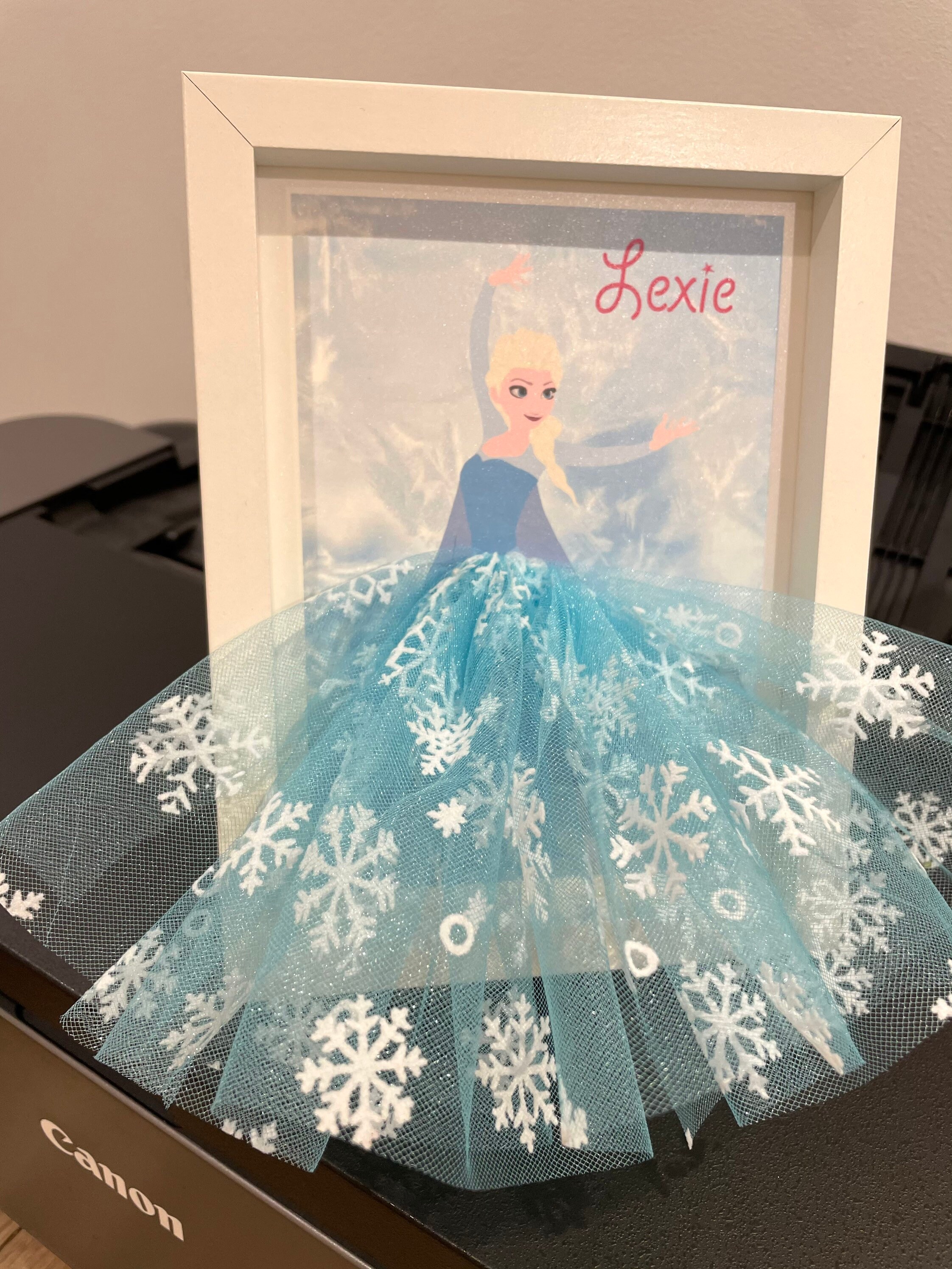 A5 handmade personalised 3d frozen elsa photo frame picture | Etsy