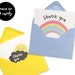 Mini Rainbow Card Pack X6 - Sunshine & Rainbows Thank You - Etsy UK