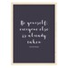 Oscar Wilde Quote Art Print Be Yourself Quote Be Yourself - Etsy UK