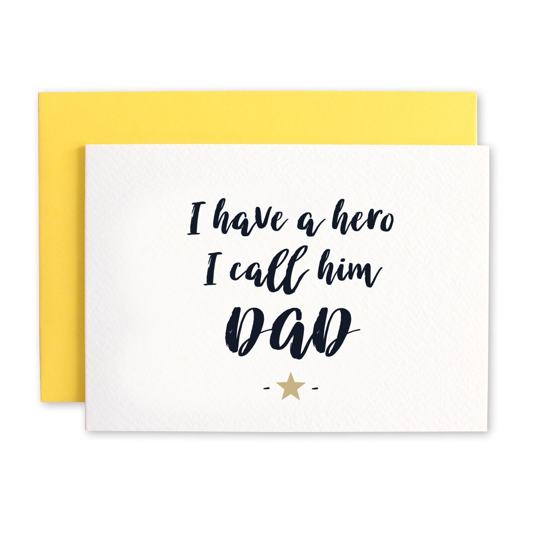 Hero Dad Card - Quirky Fathers Day Card - Etsy