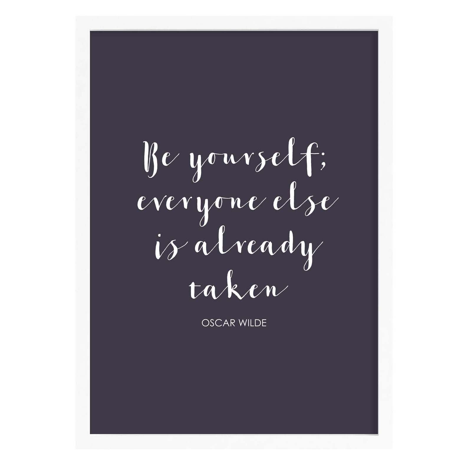 Oscar Wilde Quote Art Print Be Yourself Quote Be Yourself | Etsy