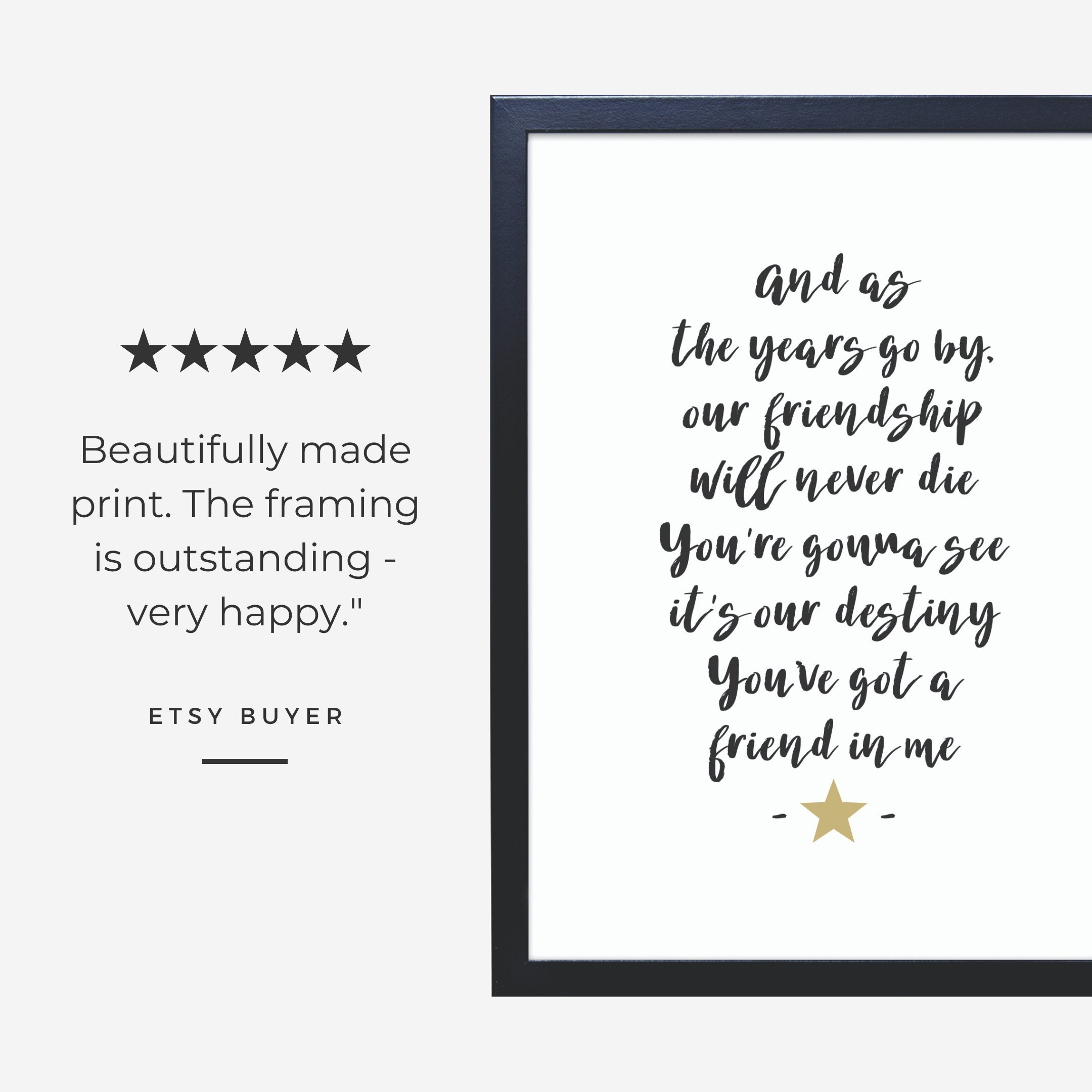 Toy Story Art Print You've Got A Friend in Me Friendship - Etsy