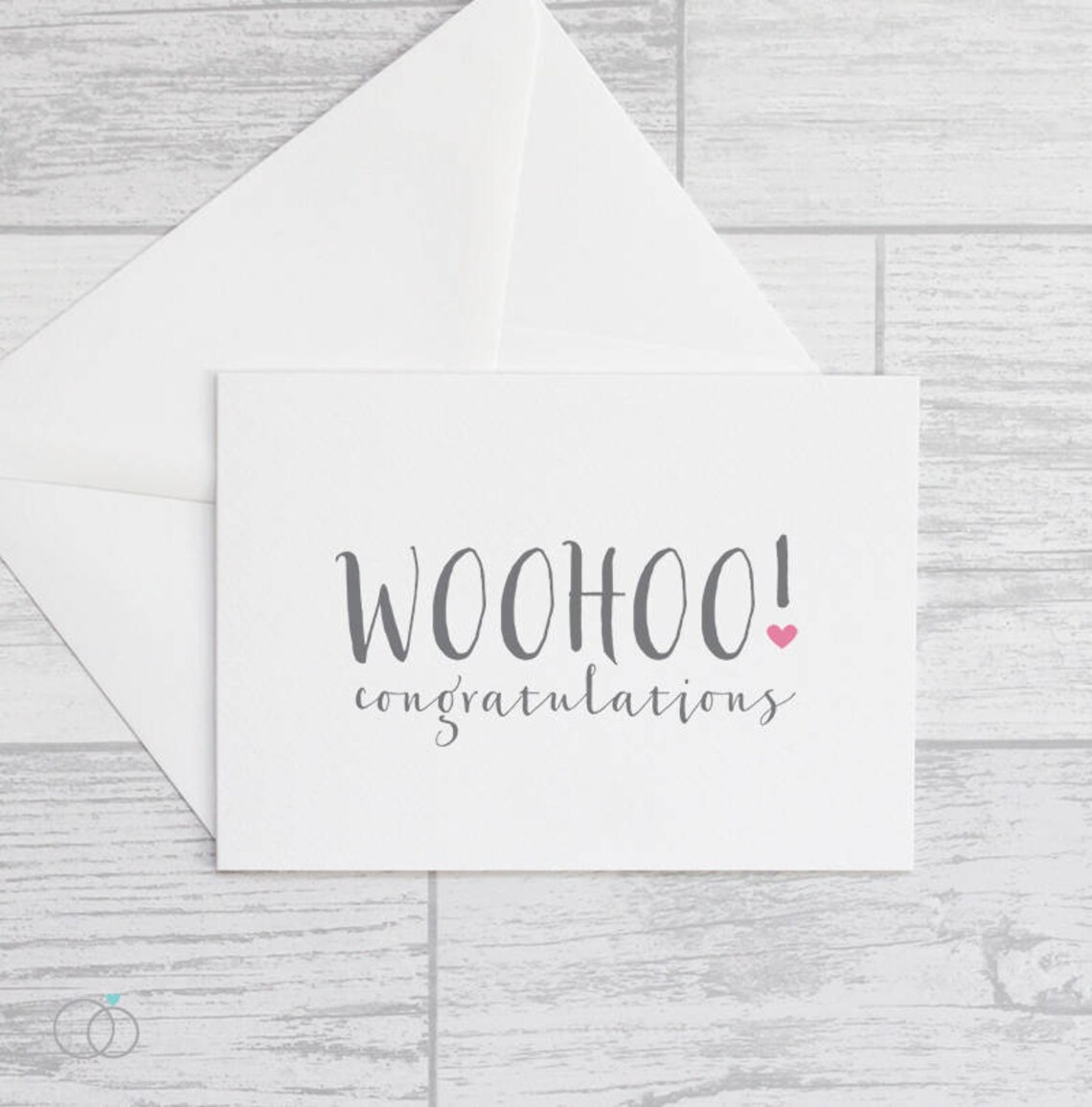 Engagement Card Woohoo Congratulations Card | Etsy