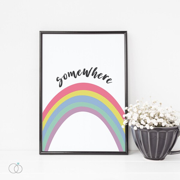 Somewhere Over the Rainbow Poster - Etsy