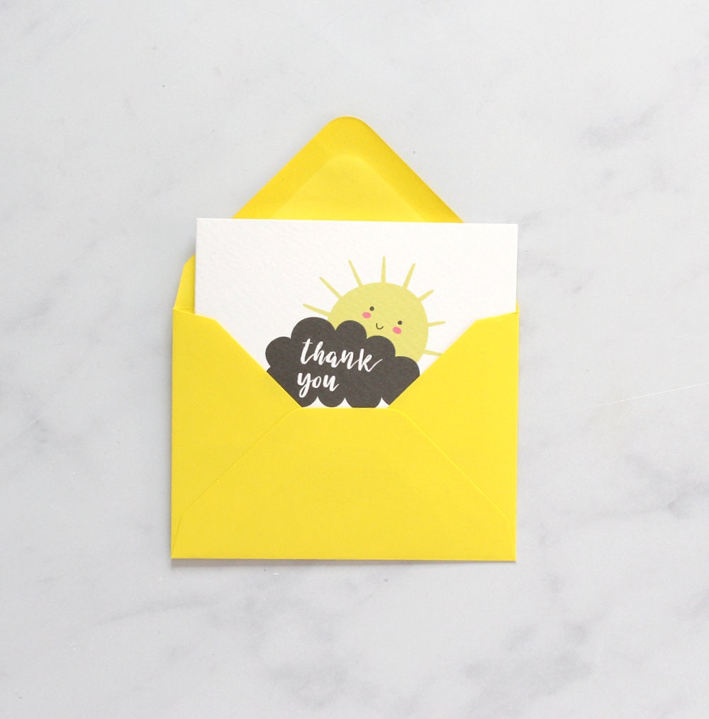 Mini Rainbow Card Pack X6 Sunshine & Rainbows Thank You - Etsy UK