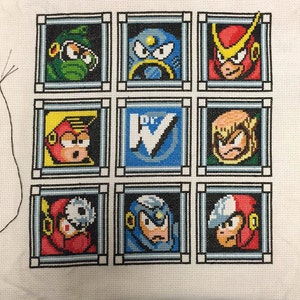 Megaman 2 Cross Stitch - Etsy