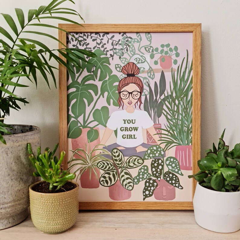 Personalised Crazy Plant Lady Print Plant Lover Print - Etsy UK