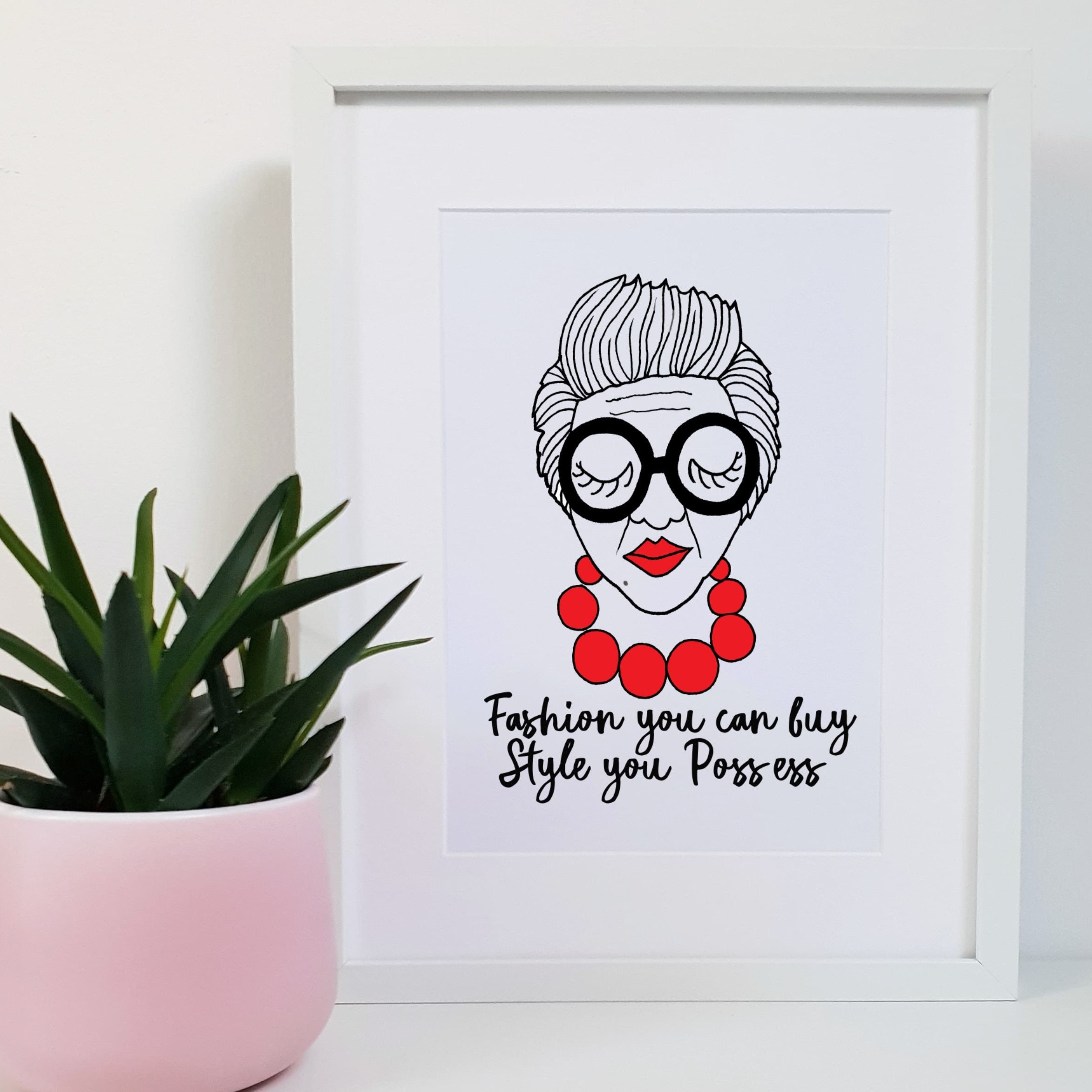 Iris Apfel Poster Iris Apfel Print Sydandco Illustration - Etsy