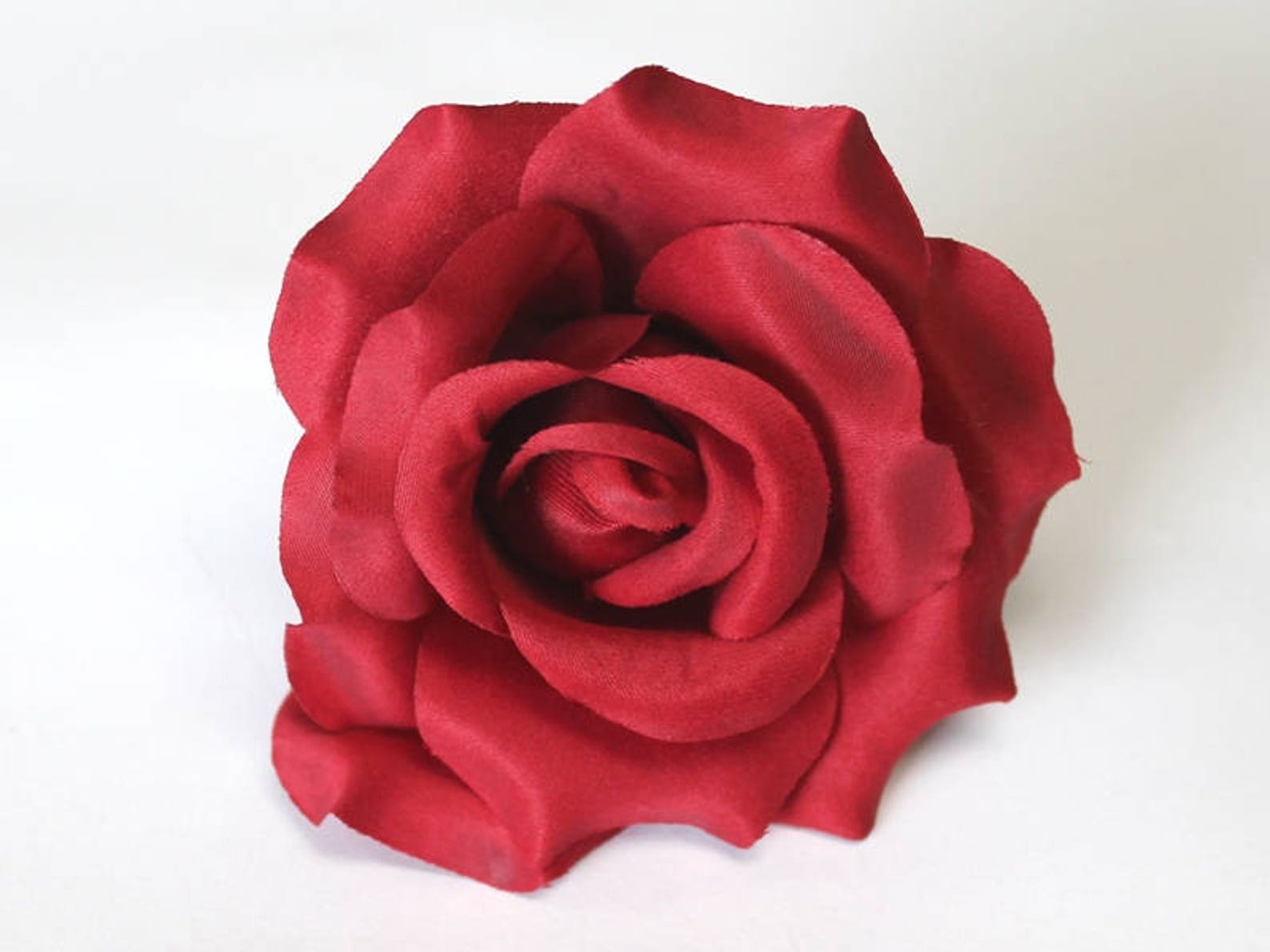 Silk Rose Heads 12pcs Red Artificial Flowers | Etsy